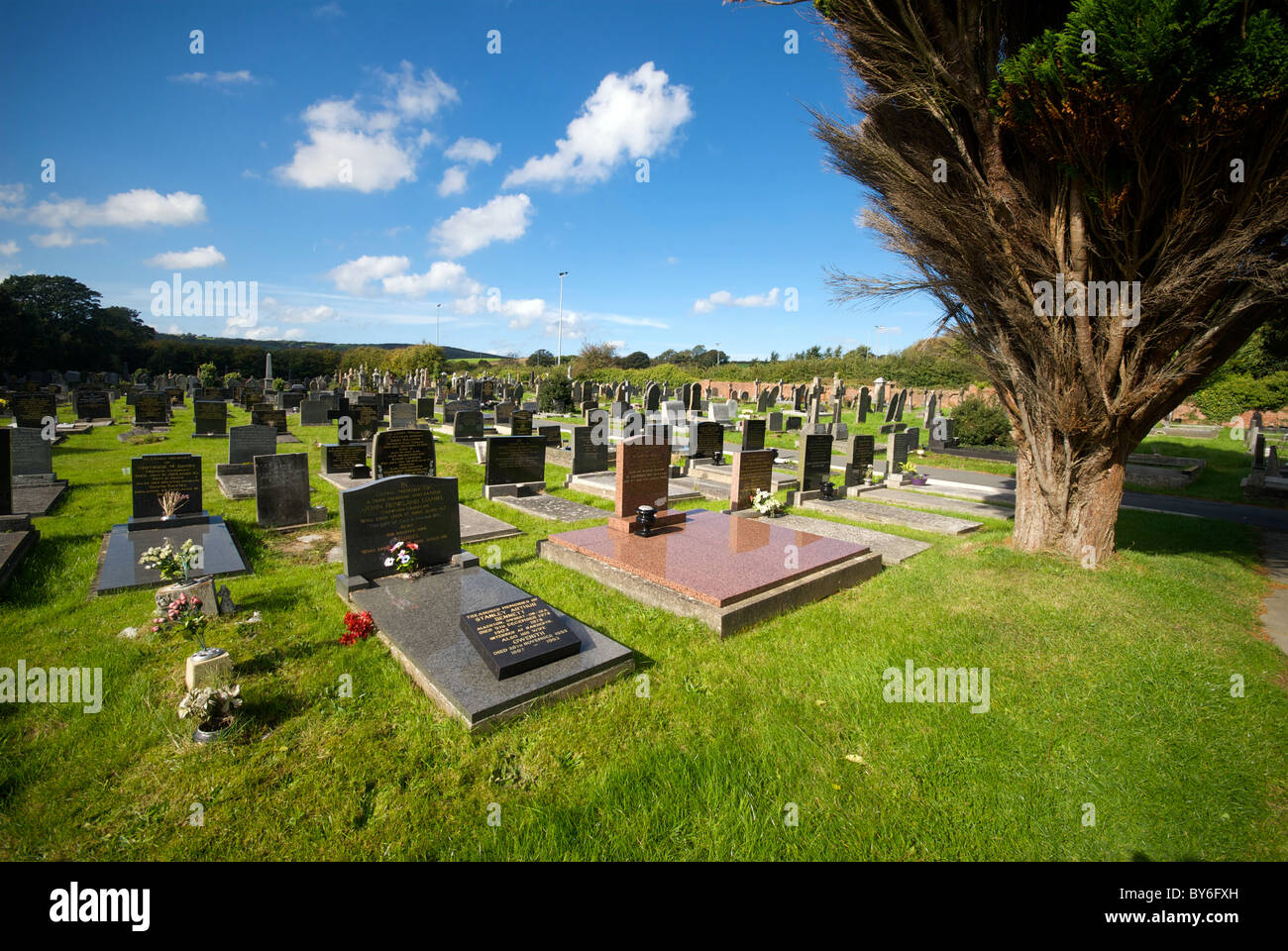 Cardigan Cemetery Wales UK Stock Photo - Alamy