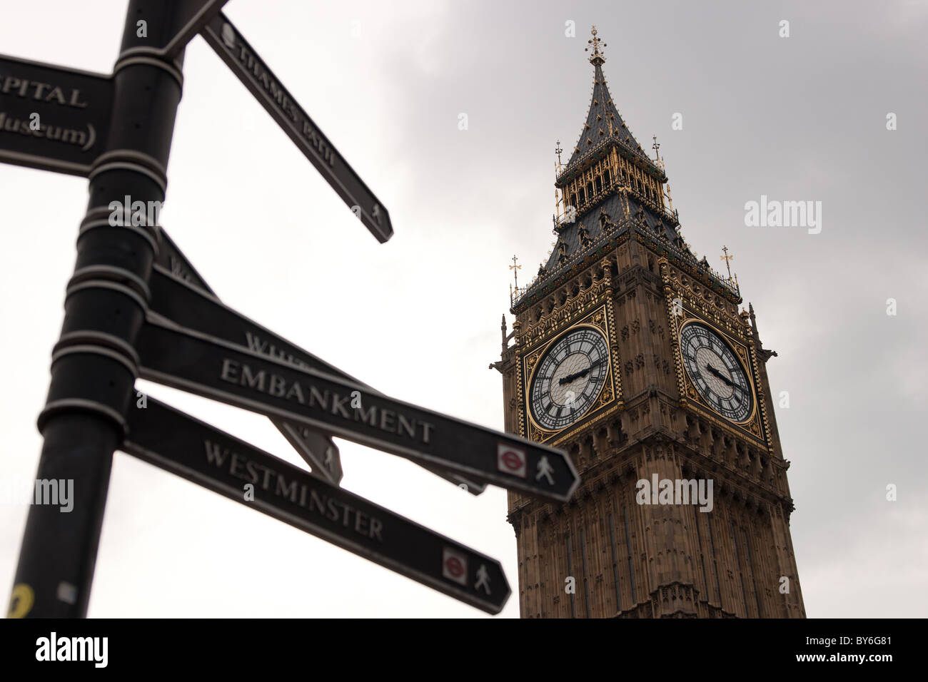 Big Ben signs, London Stock Photo - Alamy