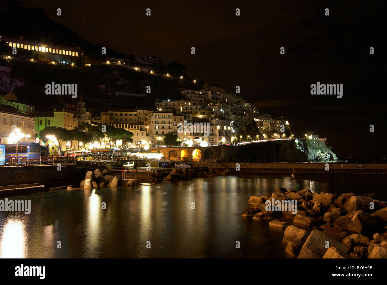 Amalfi coast night italy hi-res stock photography and images - Alamy