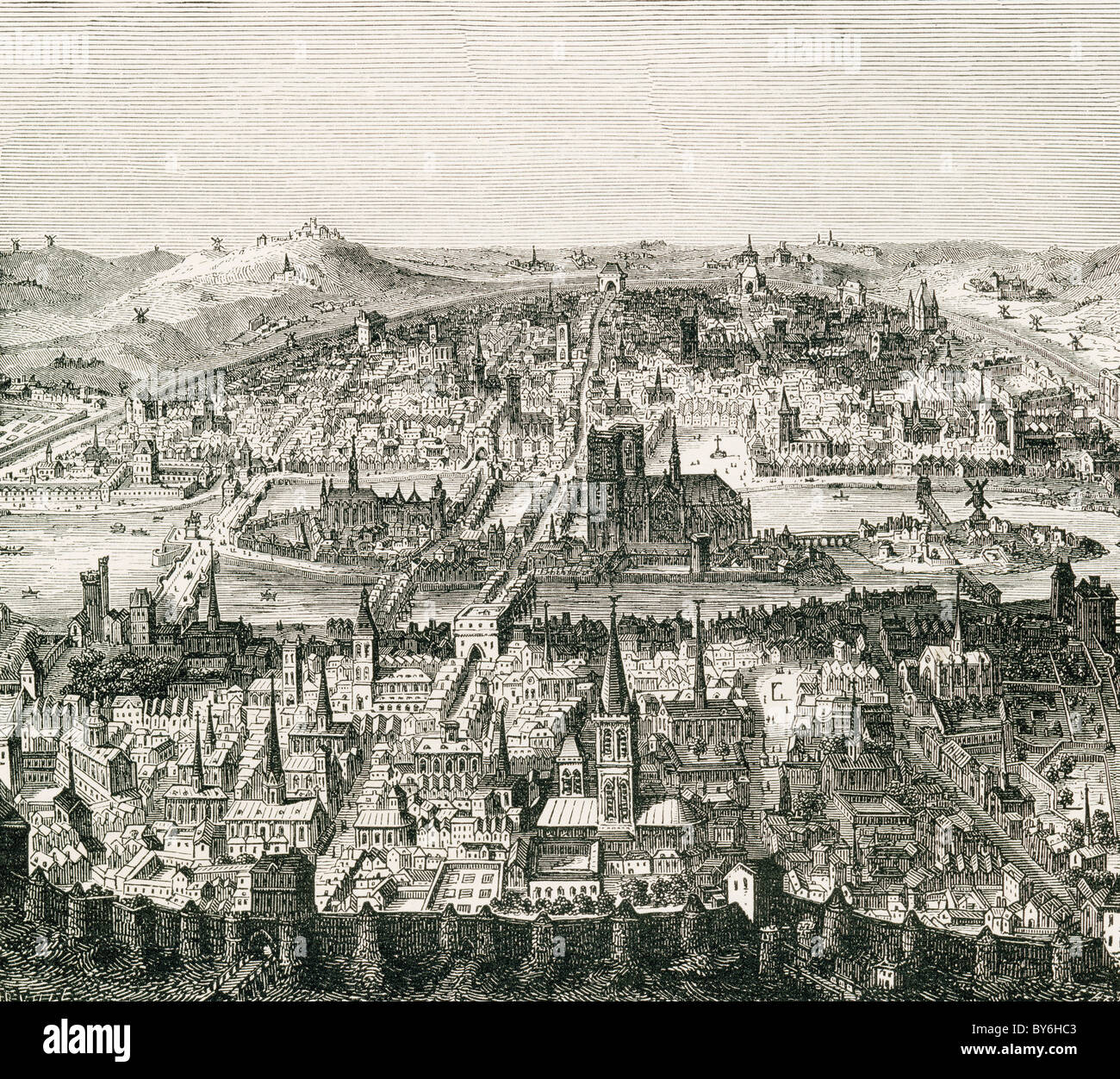 Paris circa 1610. 19th century copy of 17th century manuscript pictures ...