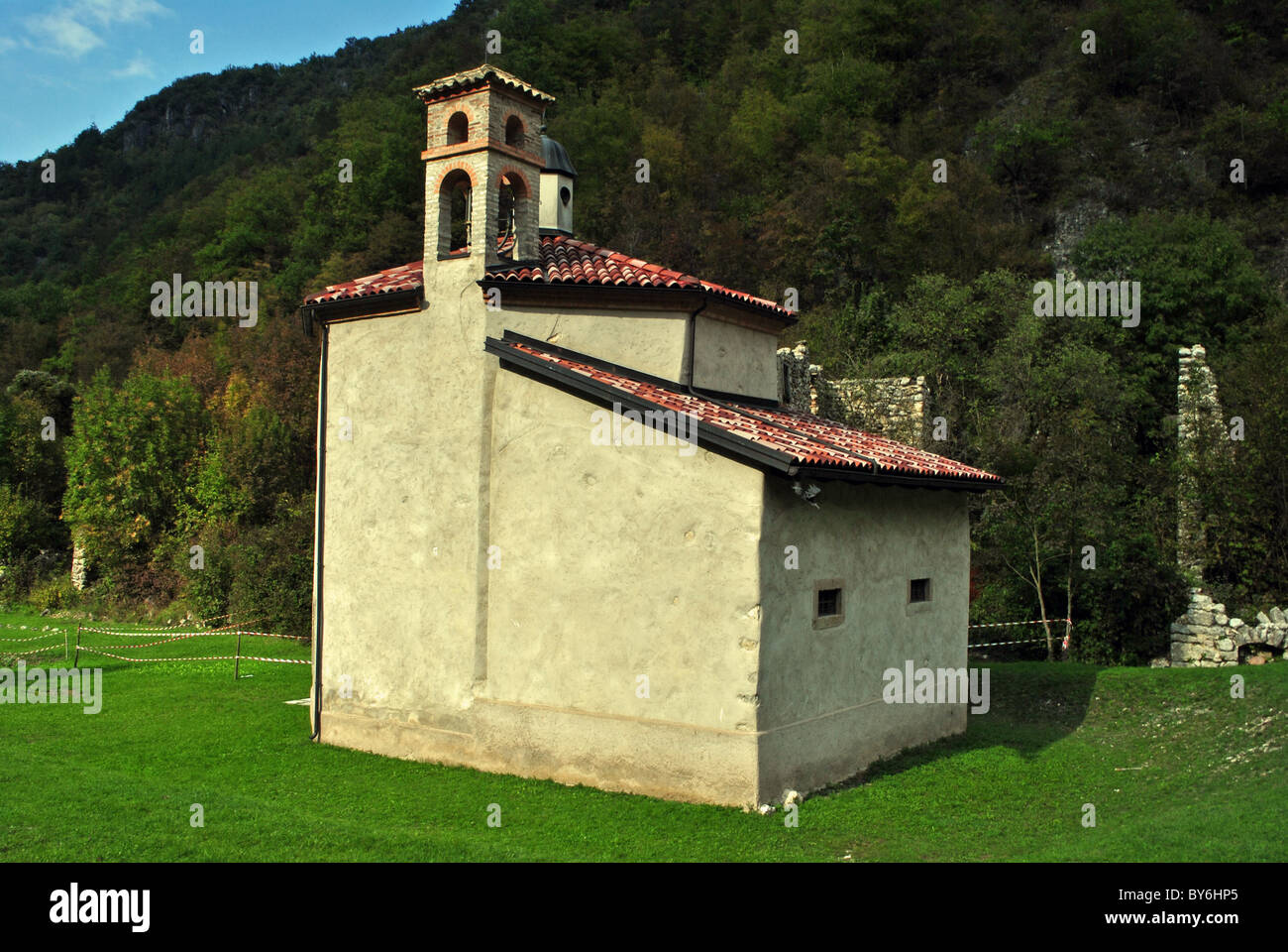 church in the mountain meadow Stock Photo - Alamy