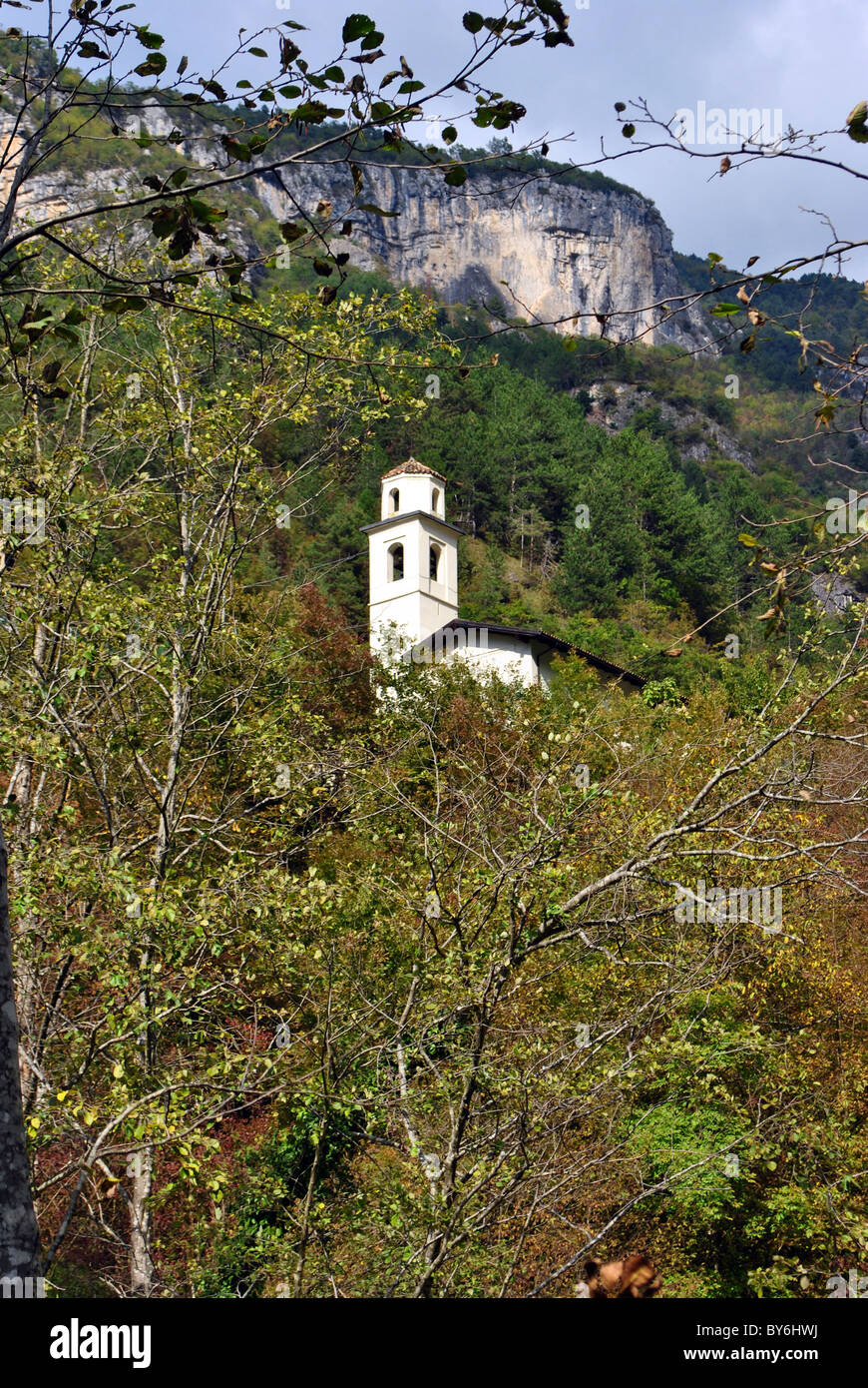 church in the mountain meadow Stock Photo - Alamy