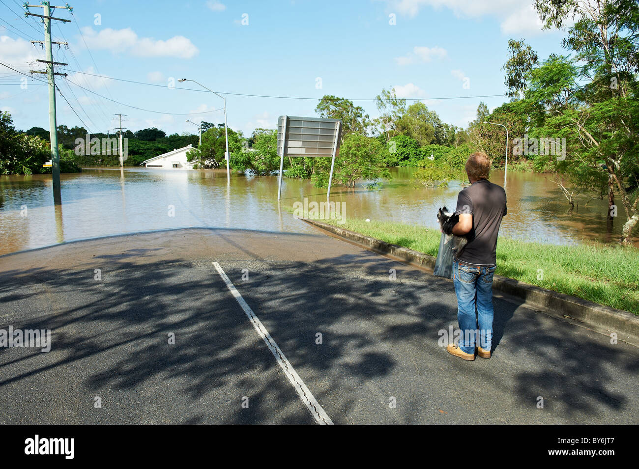 Brisbane floods 2011 at Fairfield Stock Photo - Alamy