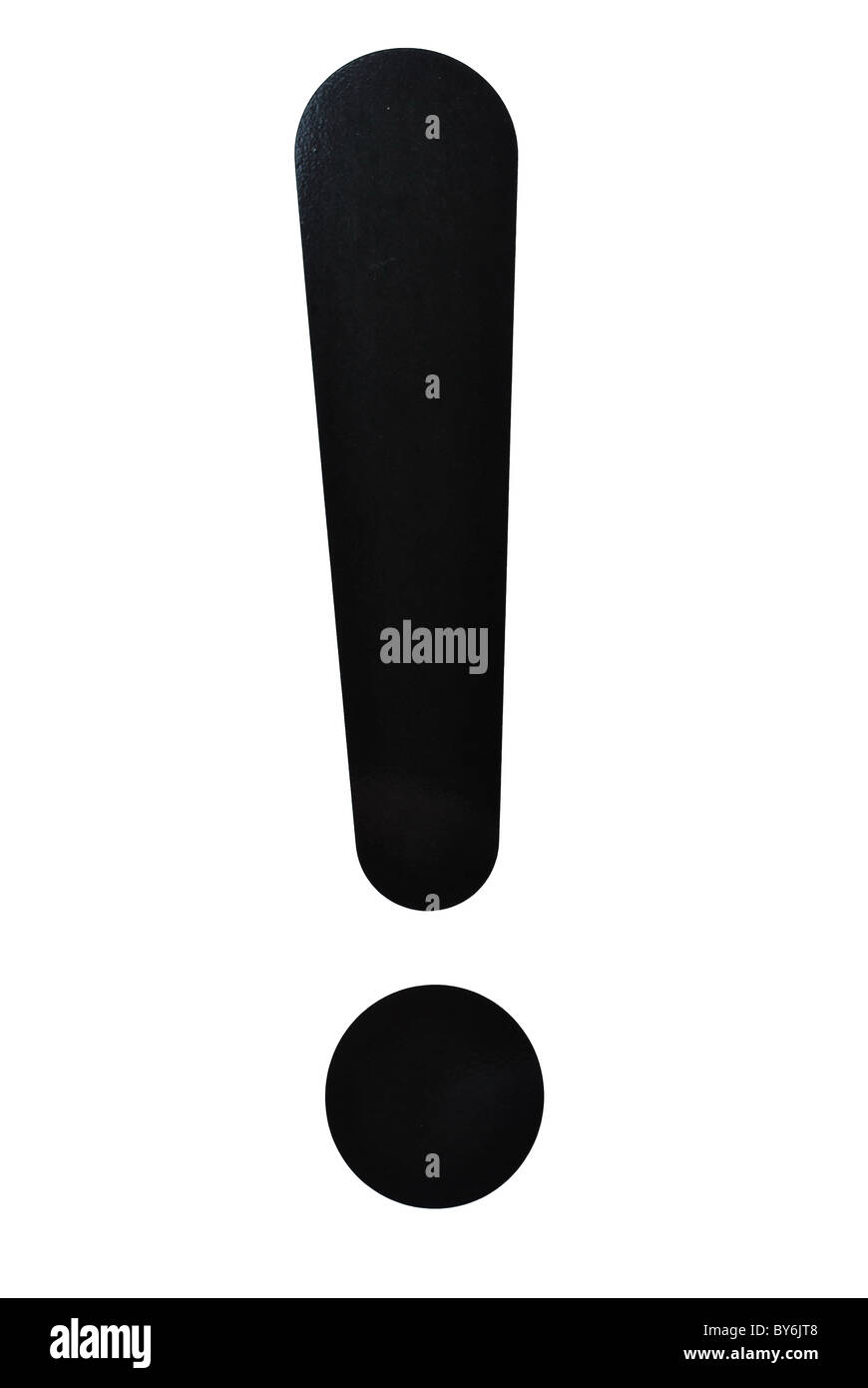 exclamation point on a white background Stock Photo - Alamy