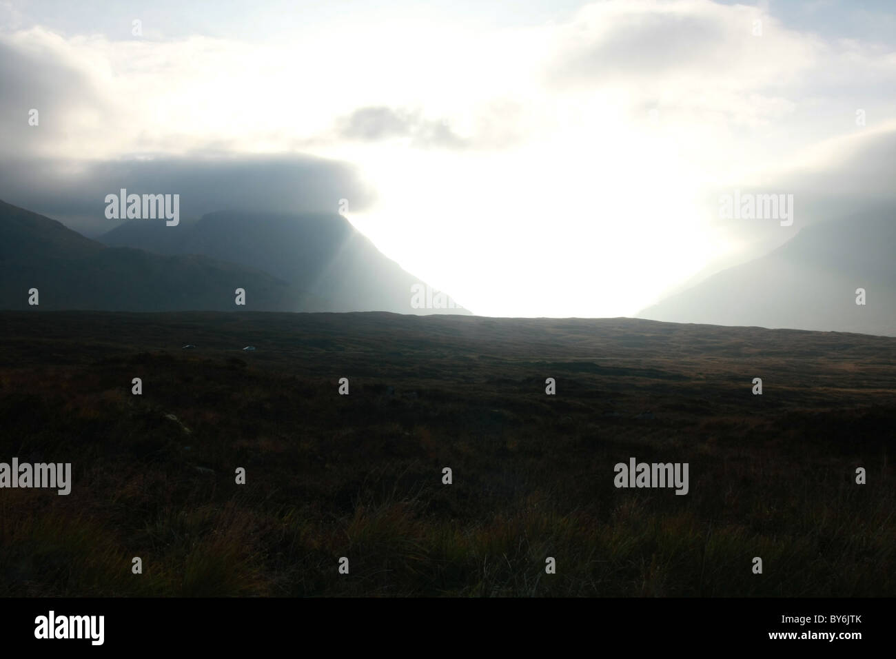 A dramatic mountain scene from the Highlands of Scotland Stock Photo ...