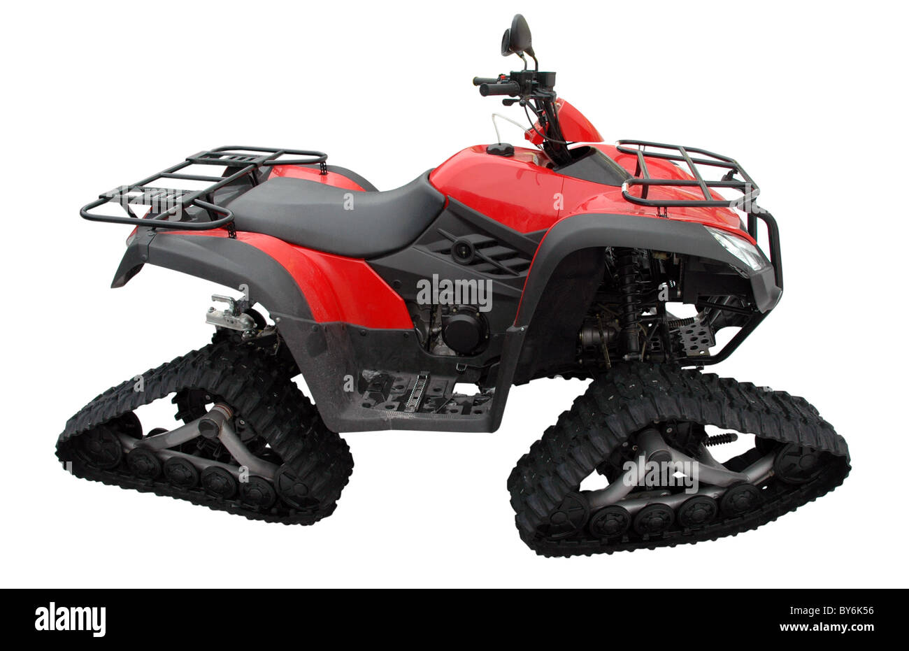 red quadbike atv isolated Stock Photo - Alamy