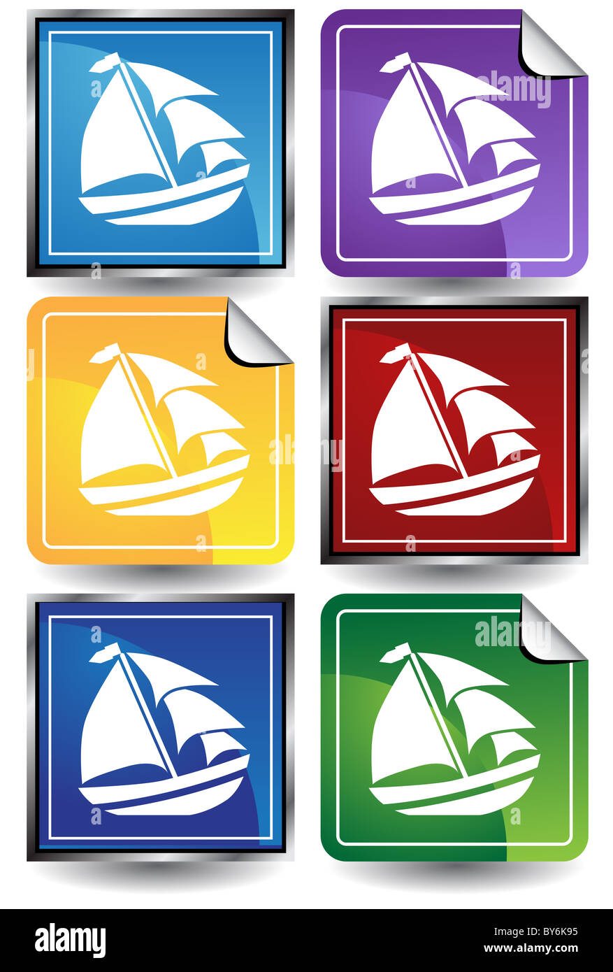 A set of boat icons Stock Photo - Alamy