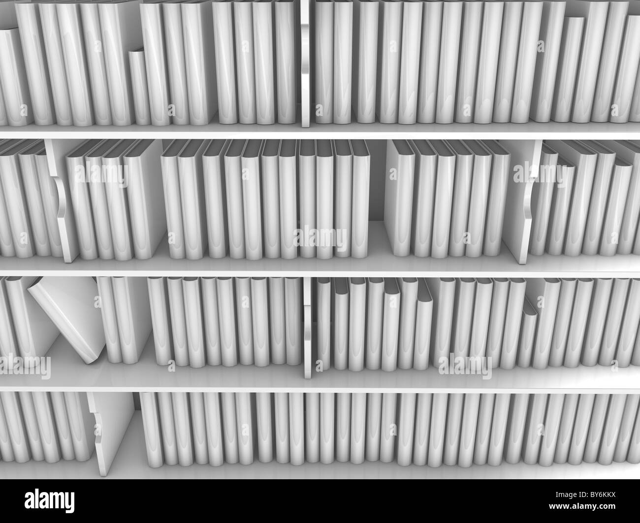 3d image huge library book rack, isolated on white background Stock ...