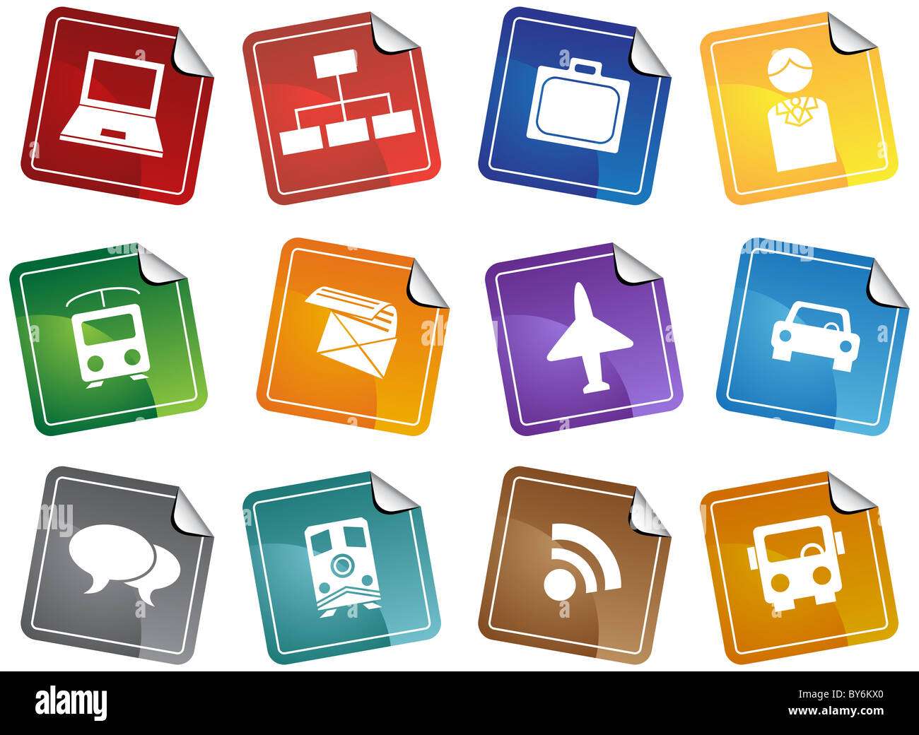 A set of travel icons Stock Photo - Alamy