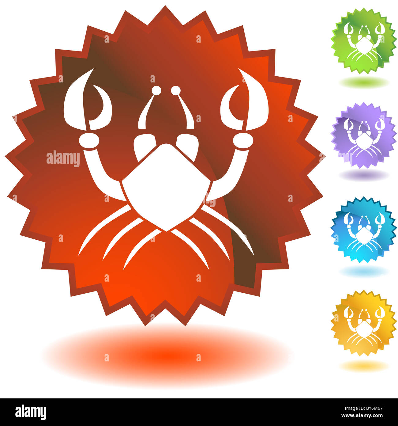 Set of zodiac icons - Cancer Stock Photo - Alamy