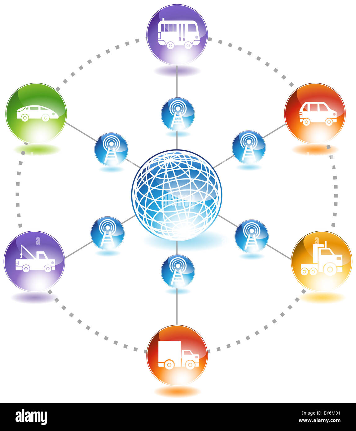Image showing global networking of transportation Stock Photo - Alamy