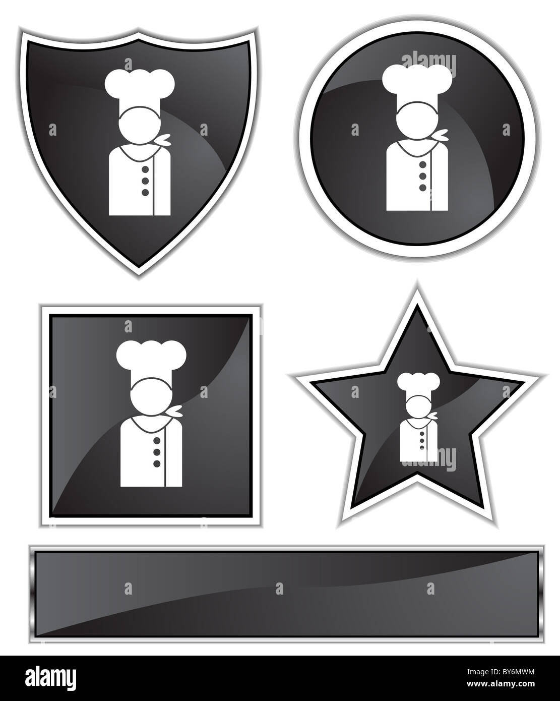 A set of chef icons Stock Photo - Alamy