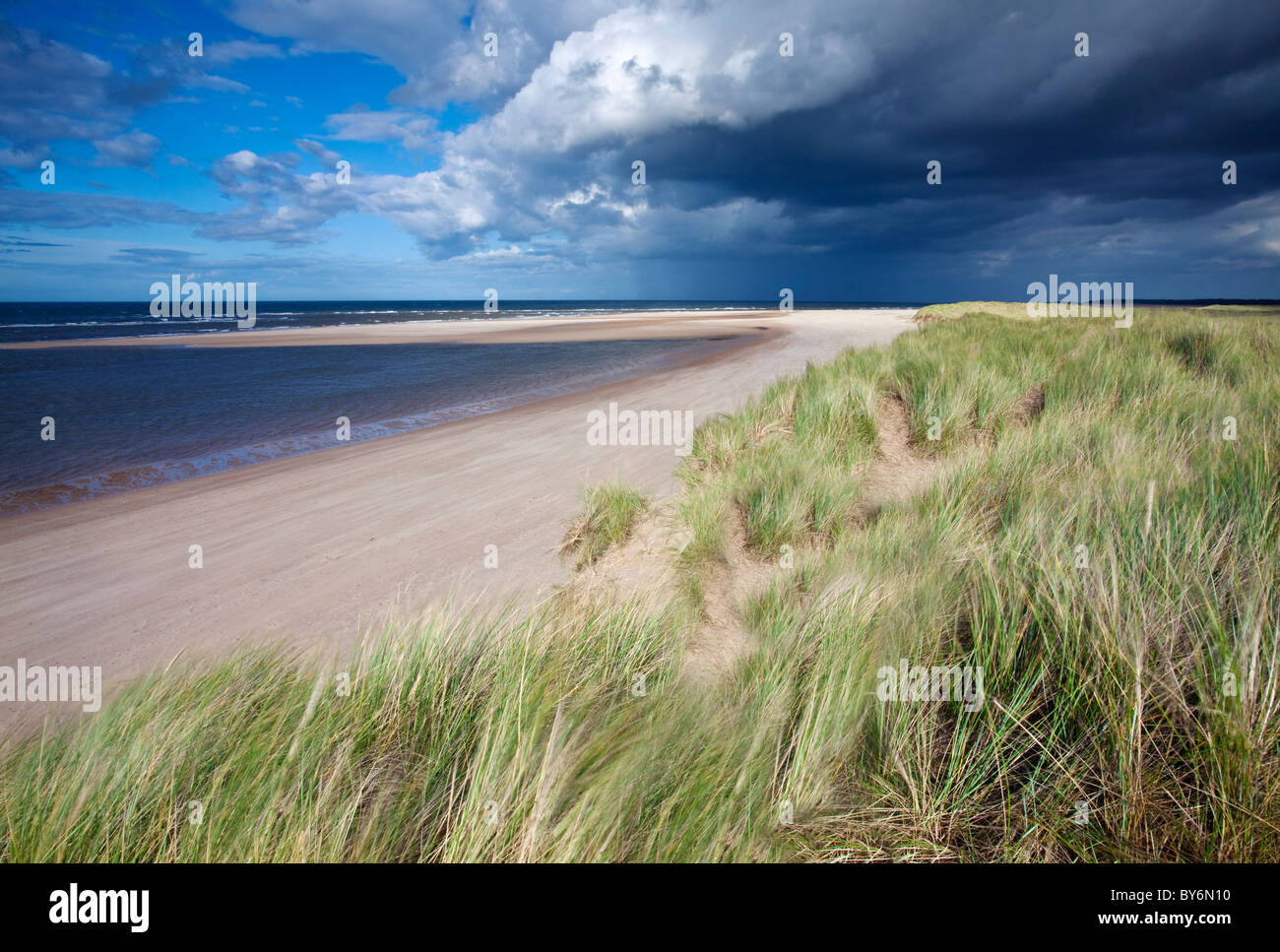 Sand dunes at Holkham between Burnham Overy & Holkham Bay on the North ...