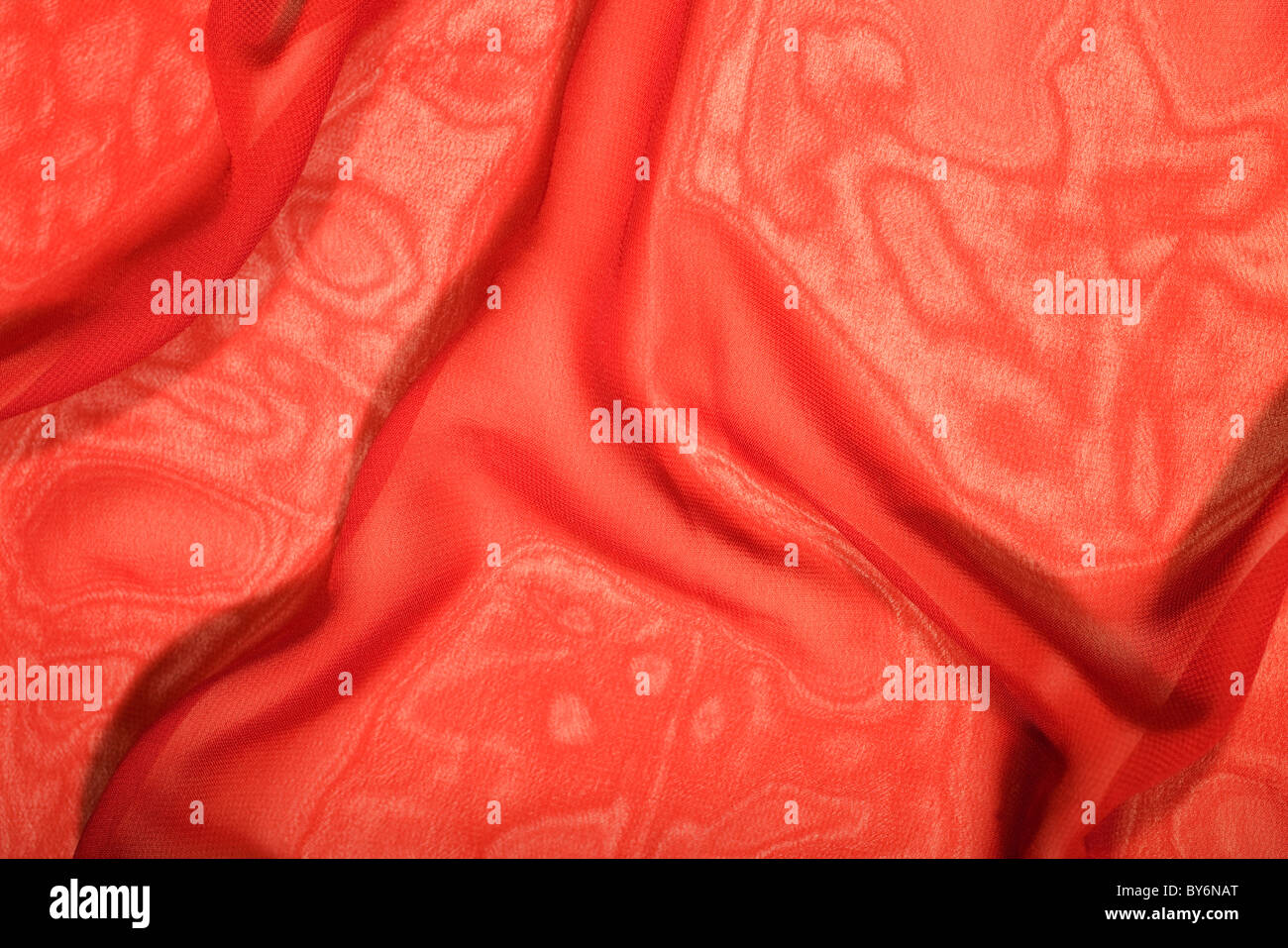 Texture of a red silk extreme closeup Stock Photo - Alamy