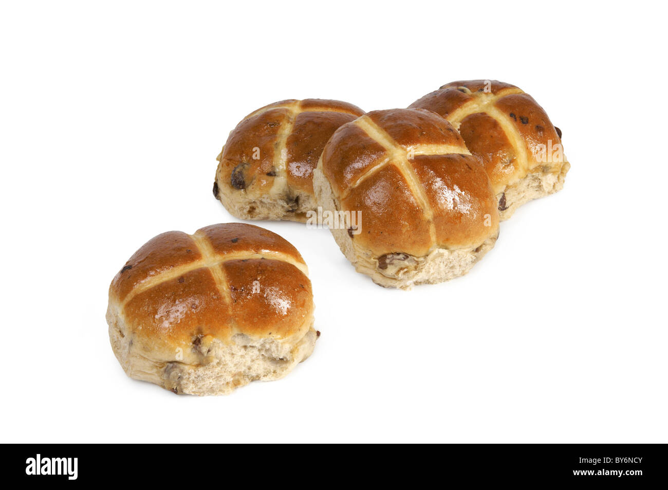 Fresh homemade hot cross Cut Out Stock Images & Pictures - Alamy