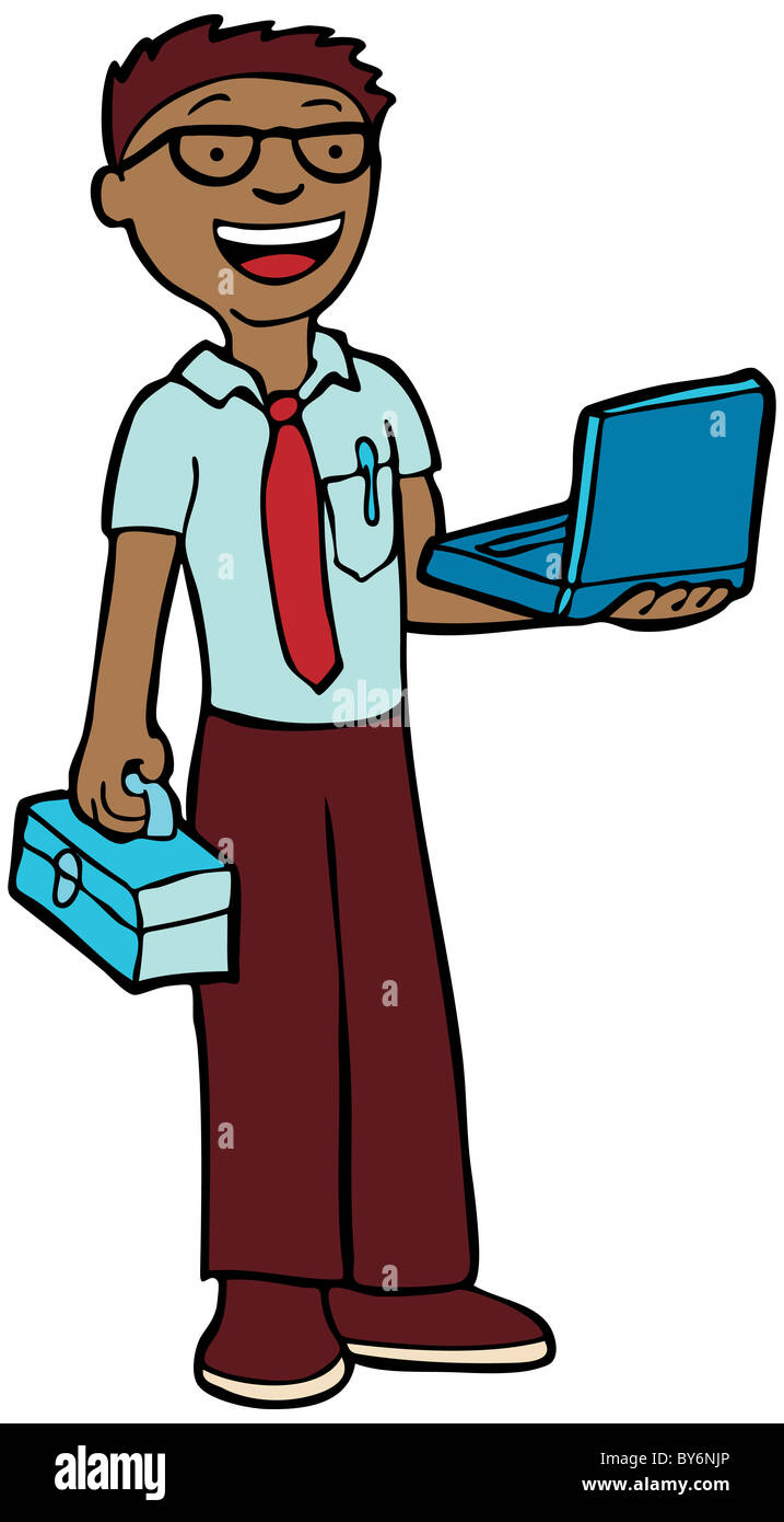 Man ready to fix computers Stock Photo - Alamy