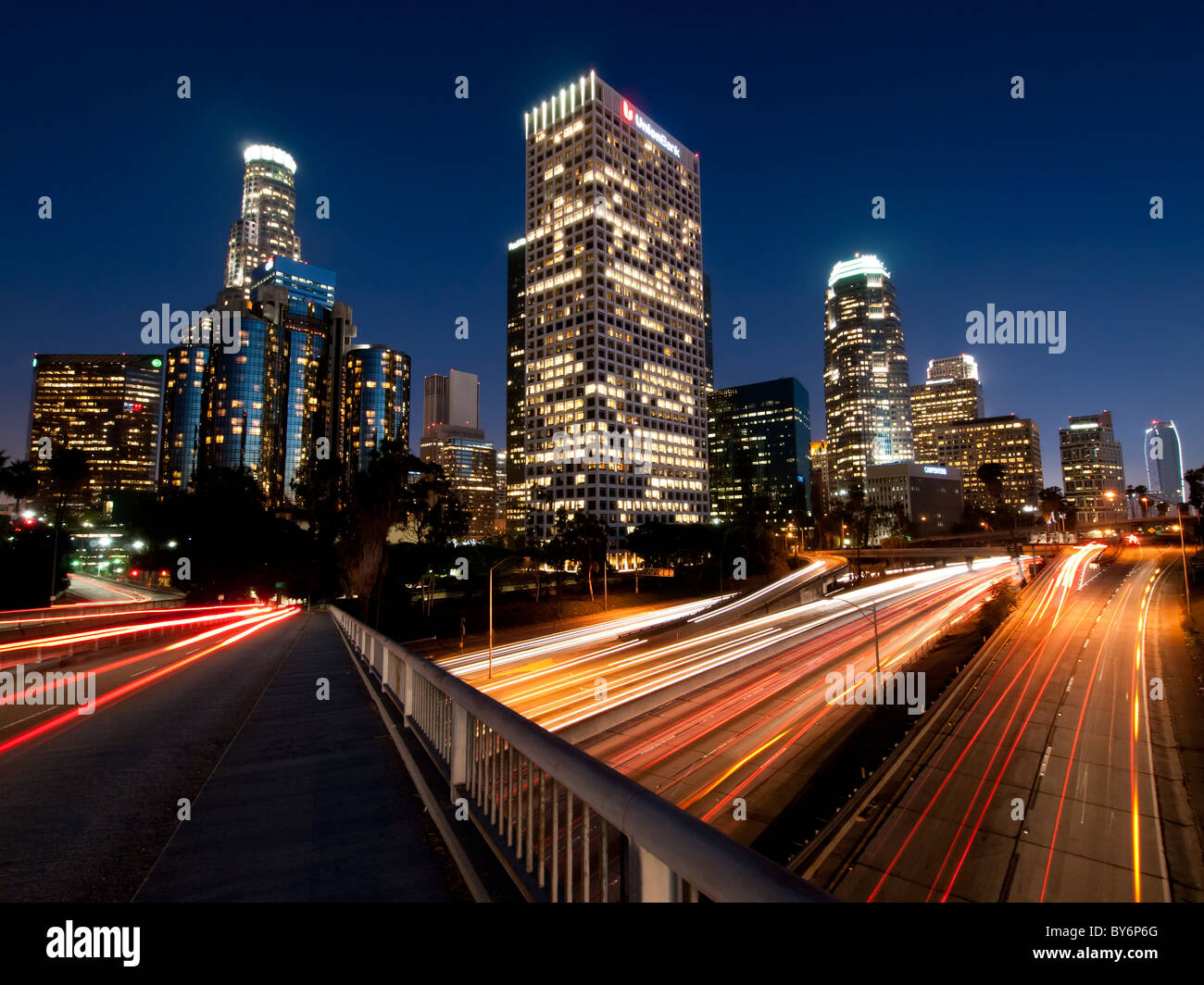 Los Angeles at sunset Stock Photo - Alamy