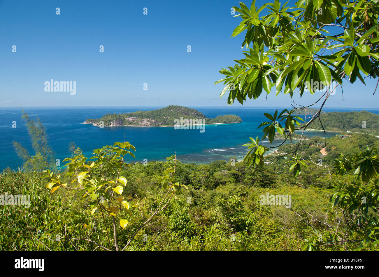 Seychelles, Island of Mahe. Western coast of Mahe, Port Ternay Marine ...