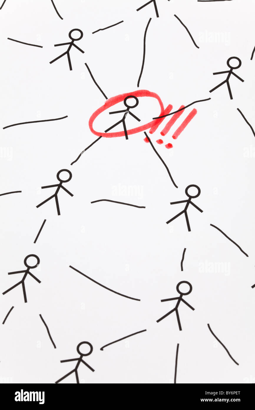 People Sketching Network, concept of Personal Relation Stock Photo - Alamy