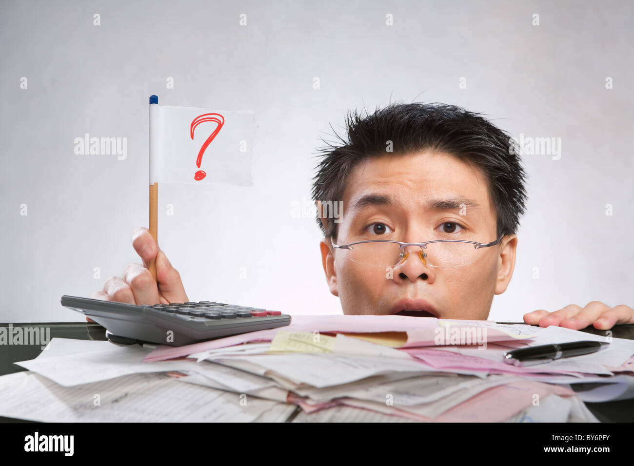 Man holding question mark hi-res stock photography and images - Alamy