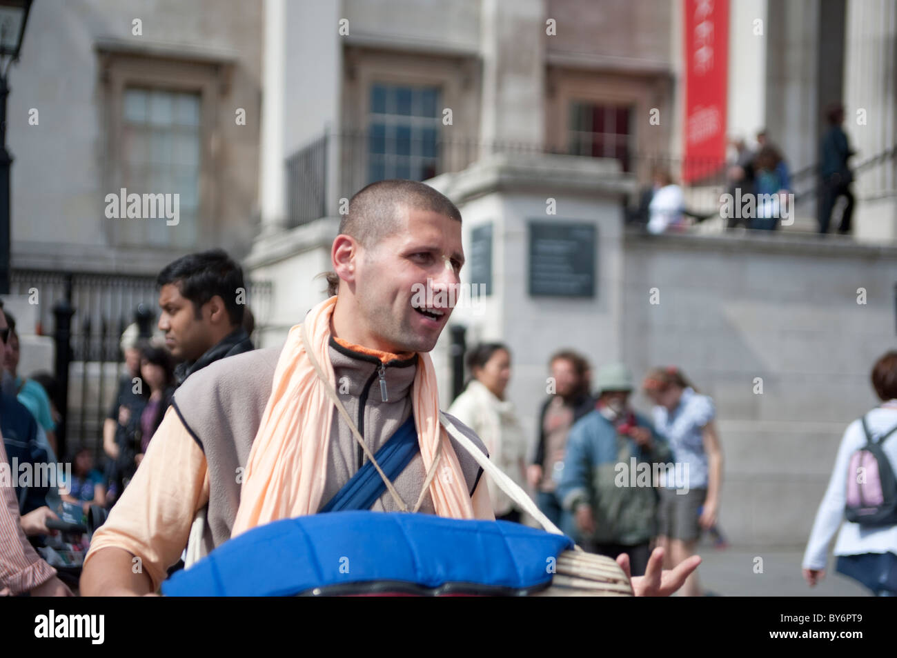 Hare Krishna devotee at Ratha Yatra the Hindu Festival of Chariots ...