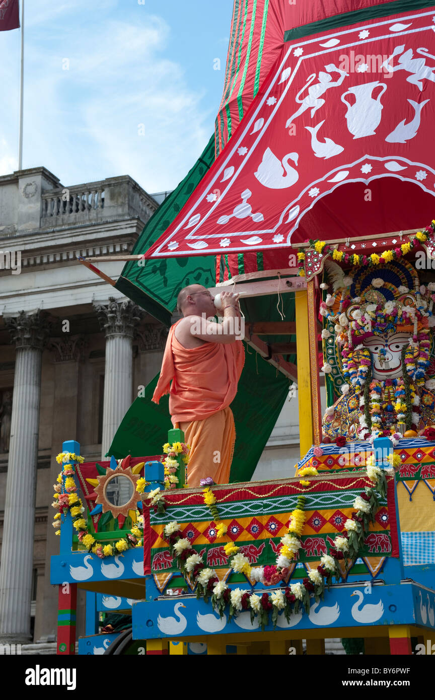 Hare Krishna at the Ratha Yatra Hindu festival of Chariots,Trafalgar ...