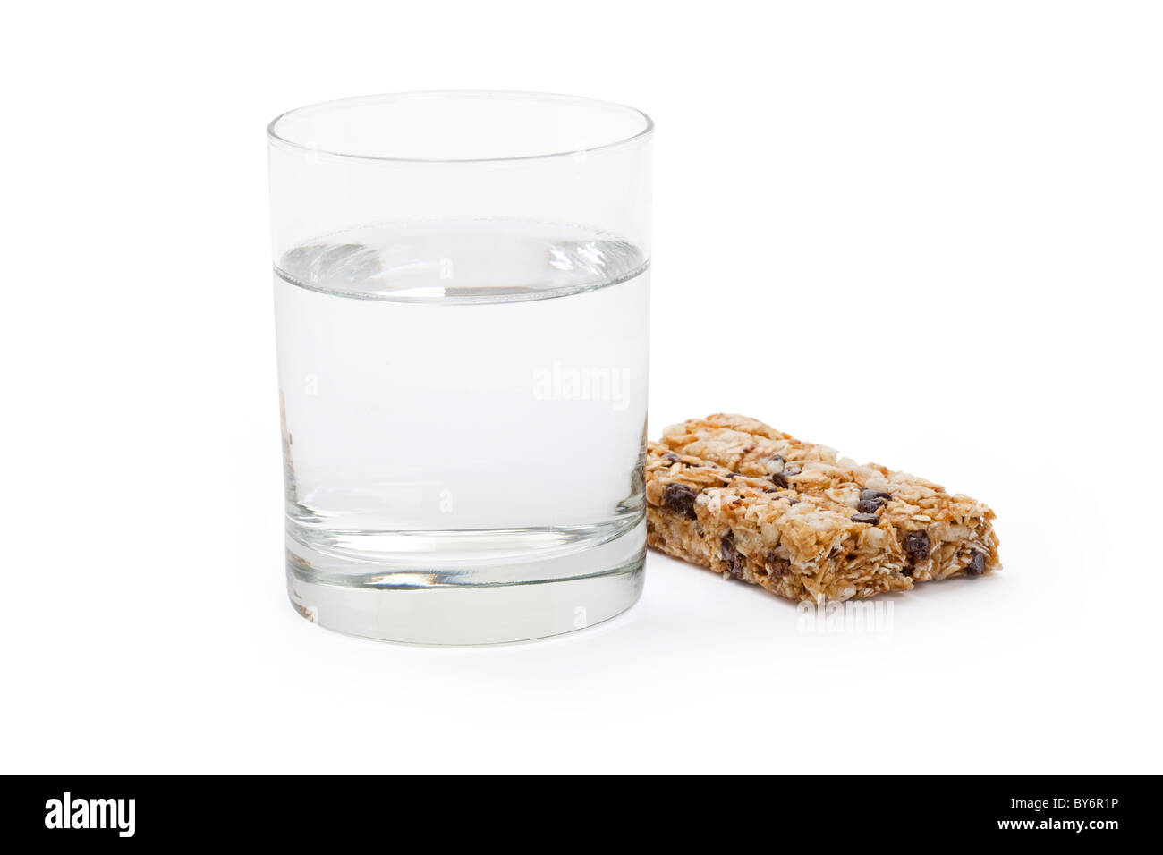 Energy bar with white background close up Stock Photo - Alamy