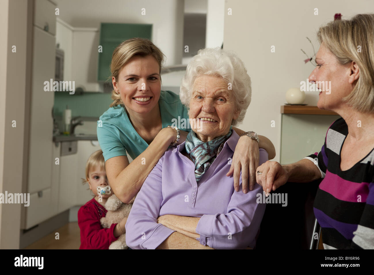 Four female generations of a family Stock Photo - Alamy