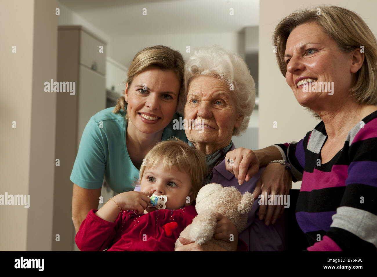 Four female generations of a family Stock Photo - Alamy