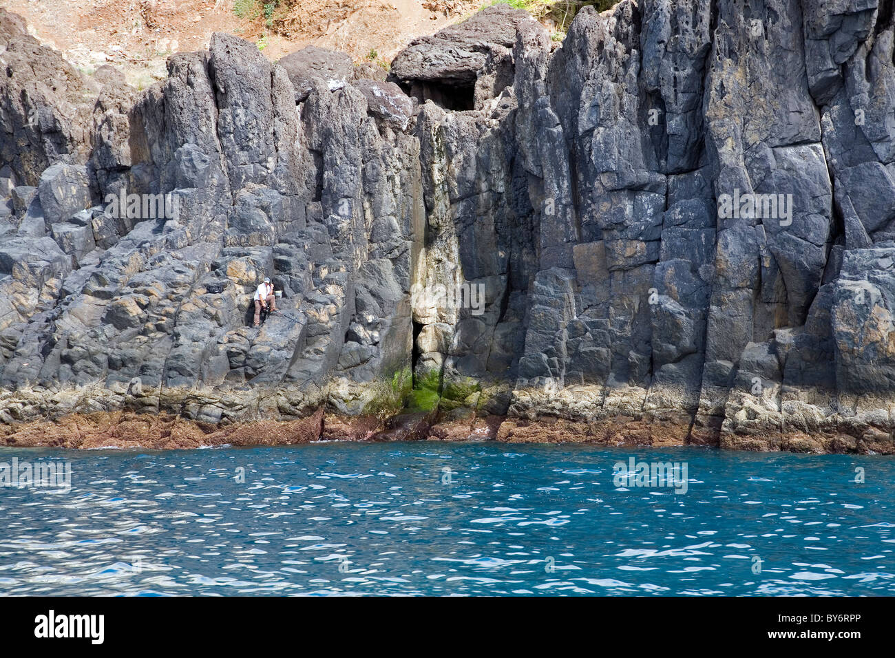Basalt sea cliff formations, Madeira Stock Photo - Alamy