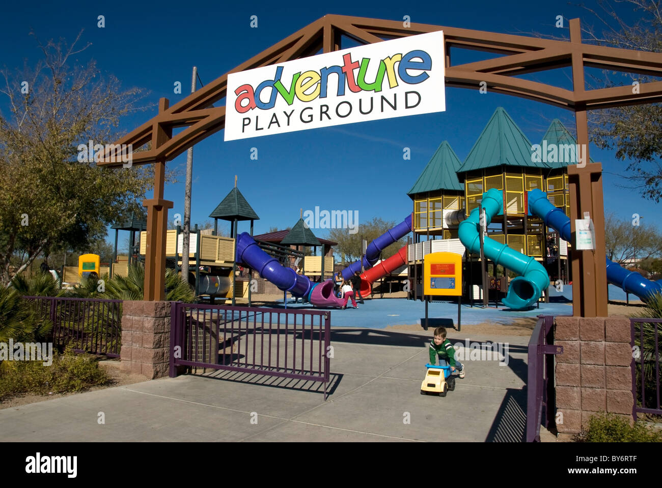 Adventure playground at Anthem Park Stock Photo - Alamy