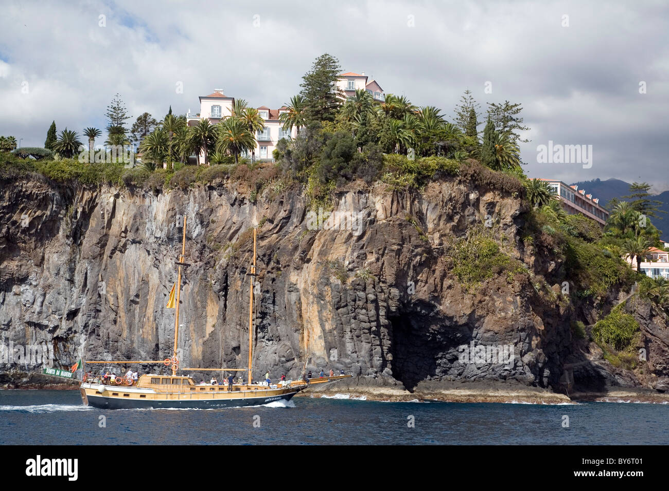 Basalt sea cliff formations, Madeira Stock Photo - Alamy
