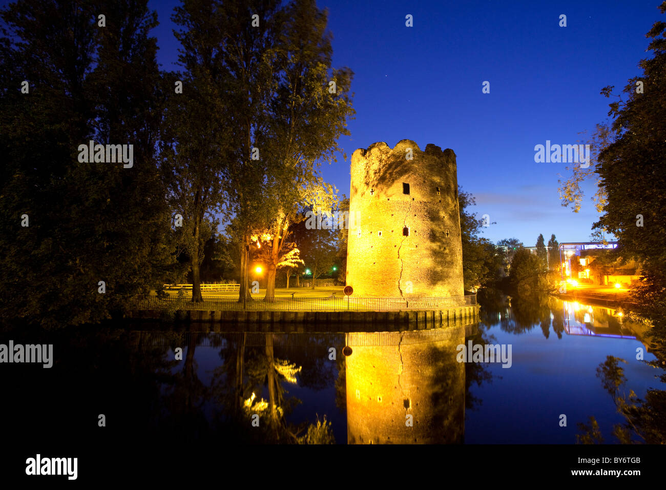 Cow tower is a 14th century brick defense besides the River Wensum in ...