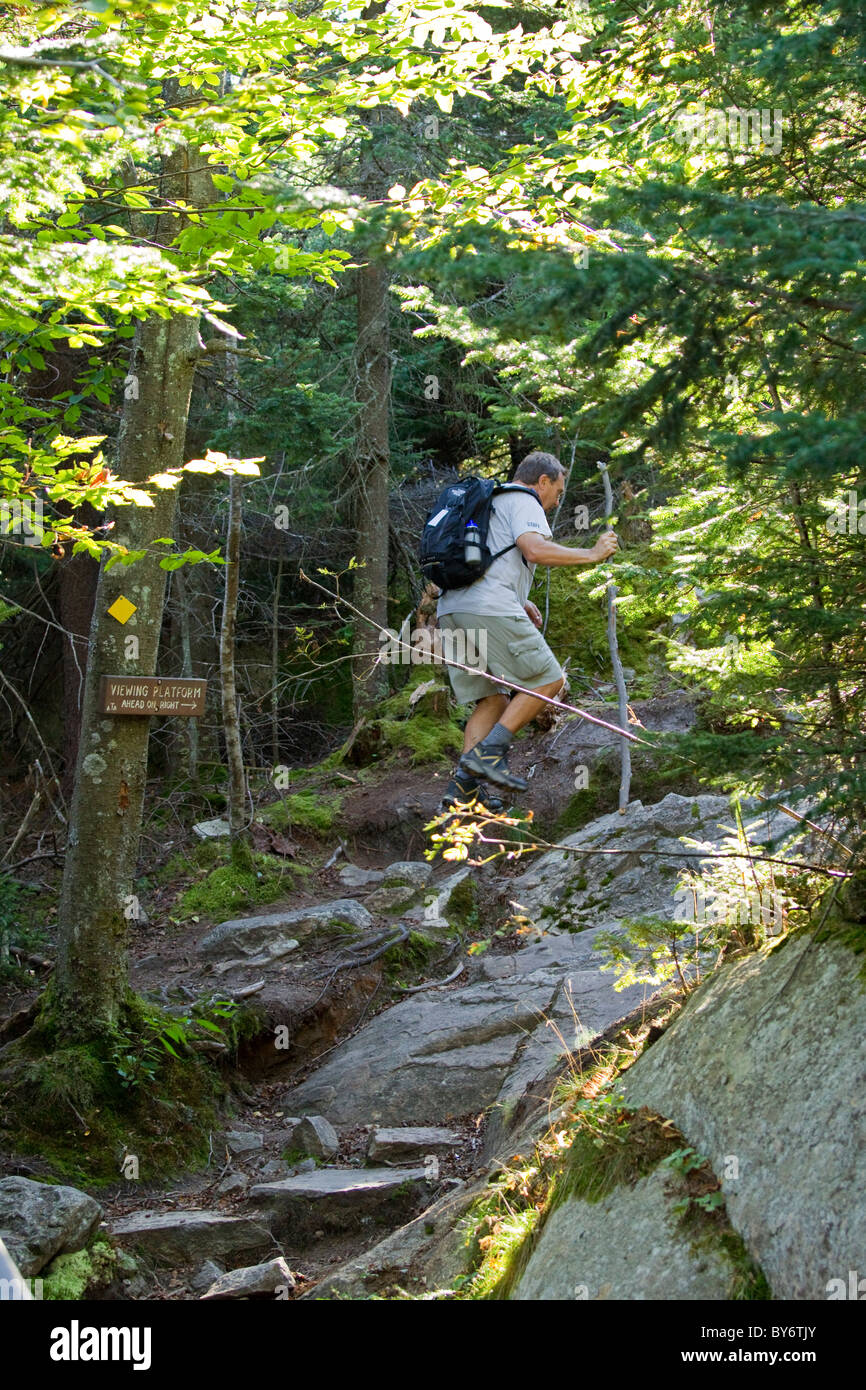 Hiker man hiking trail hi-res stock photography and images - Alamy