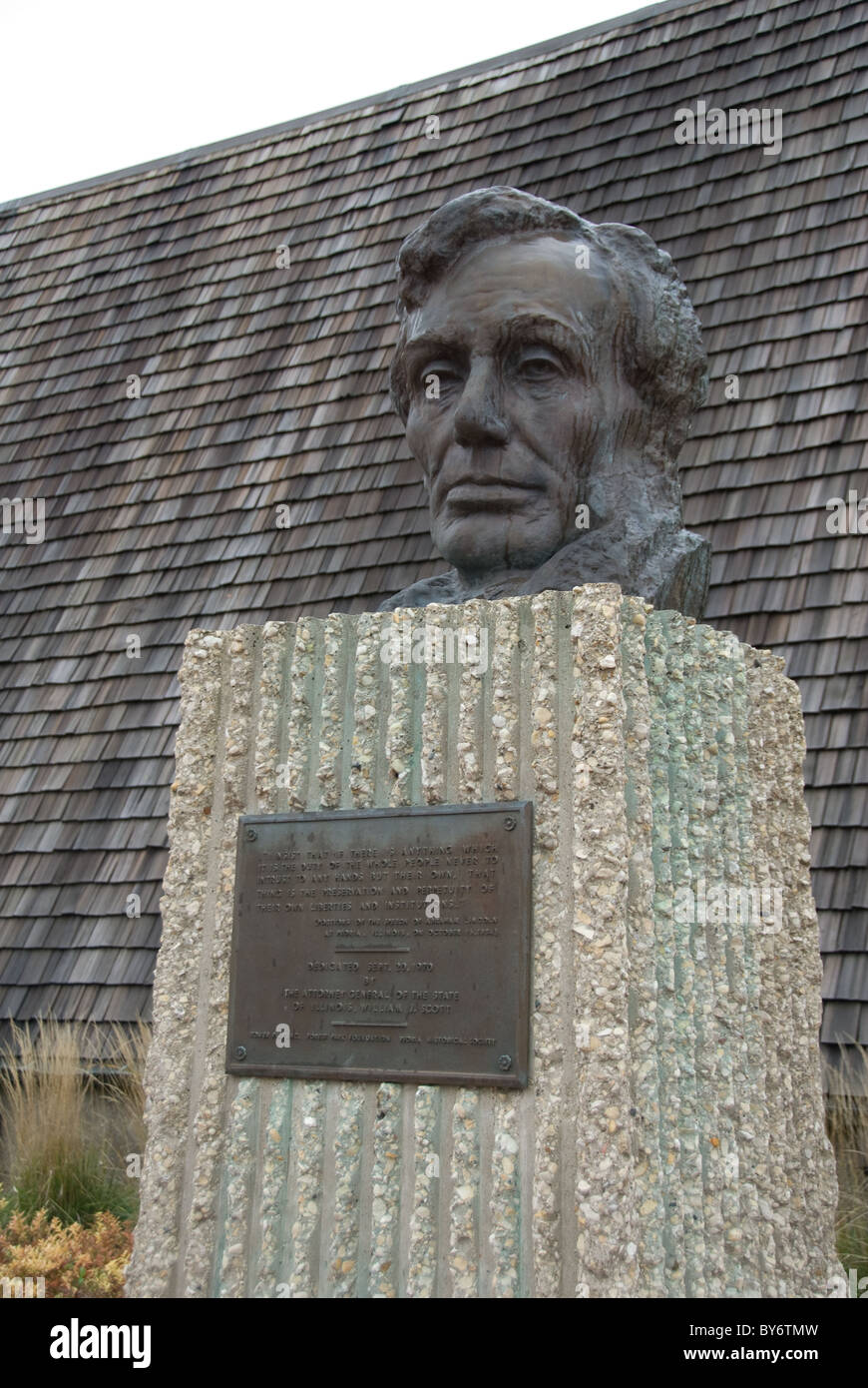 Abe Lincoln Bust; Peoria Heights Illinois USA Stock Photo - Alamy