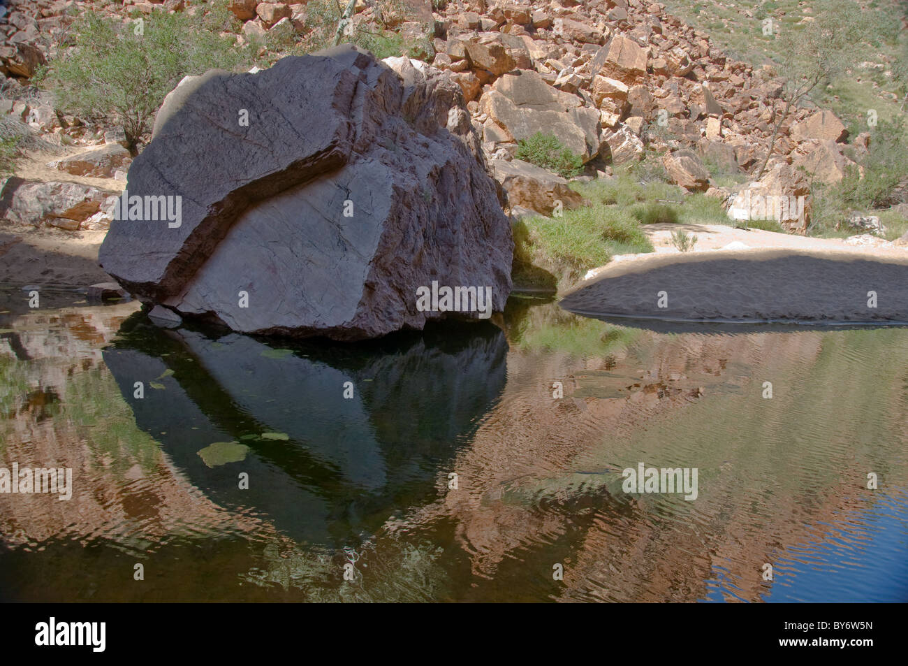 desert pond in the red center, northern territory, australia Stock ...