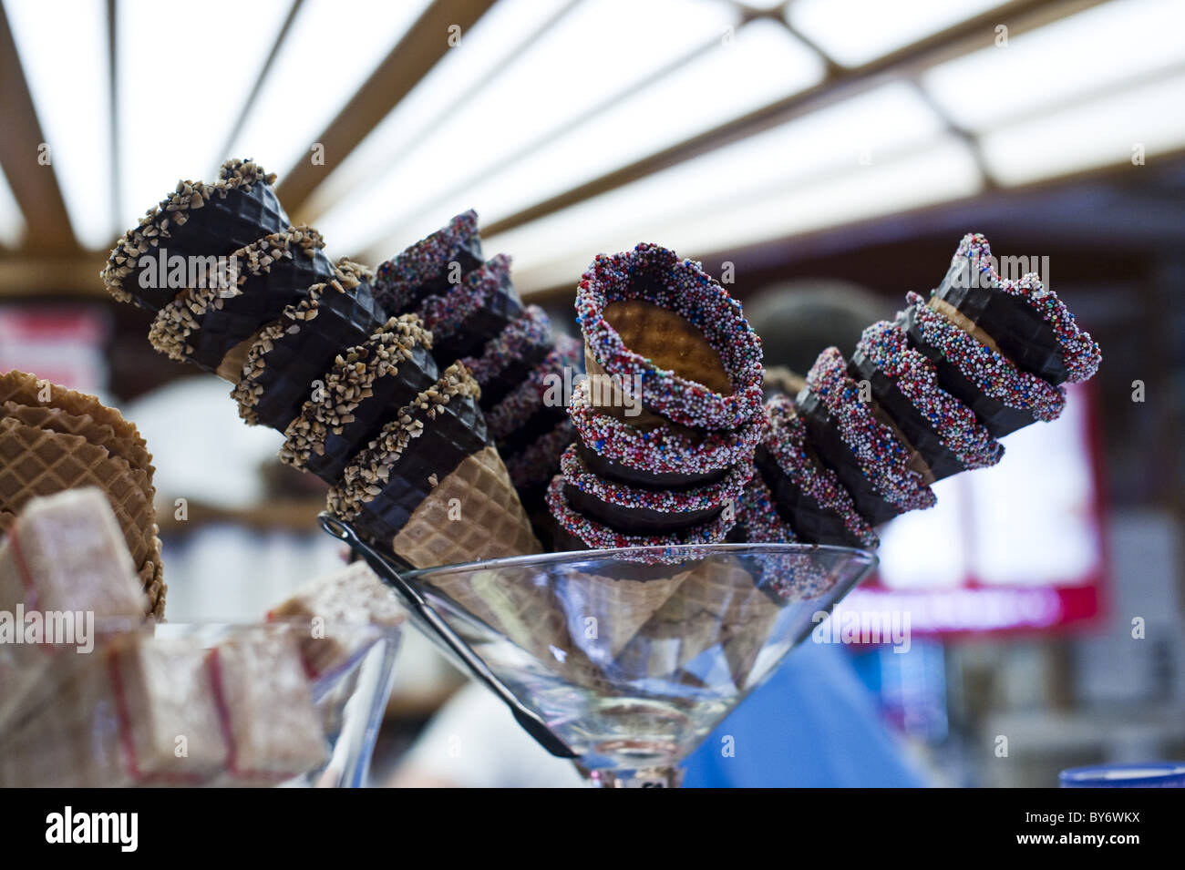Ice cream cones, Germany Stock Photo - Alamy