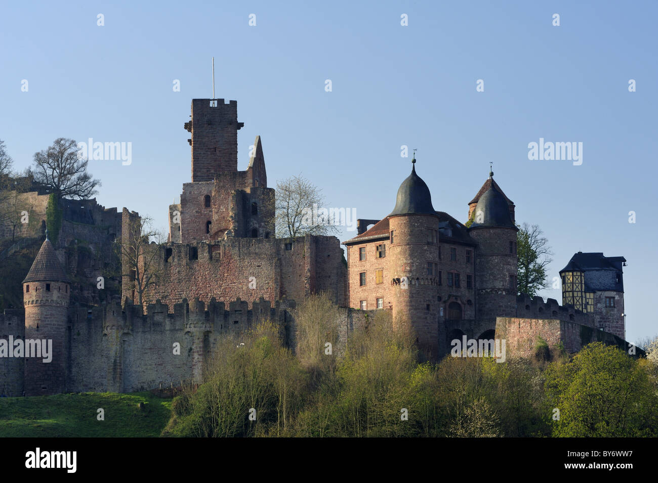 Wertheim Castle, Wertheim, valley of Maintal, Baden-Wuerttemberg ...