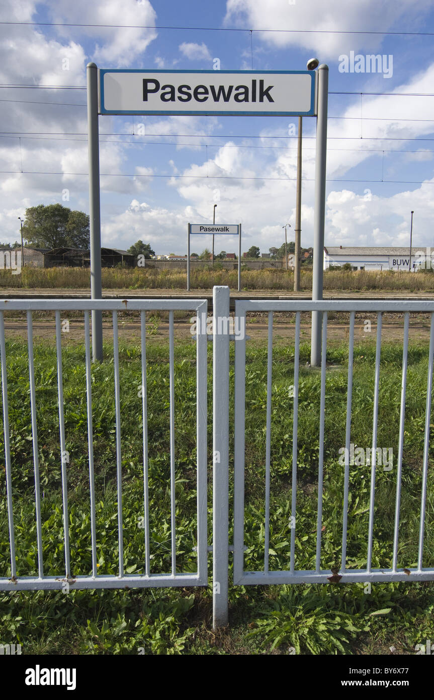 Pasewalk railway station, Uecker-Randow, Mecklenburg-Vorpommern ...
