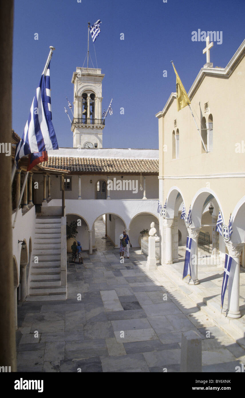 Panagia monastery in Hydra near the harbour, Hydra island ...