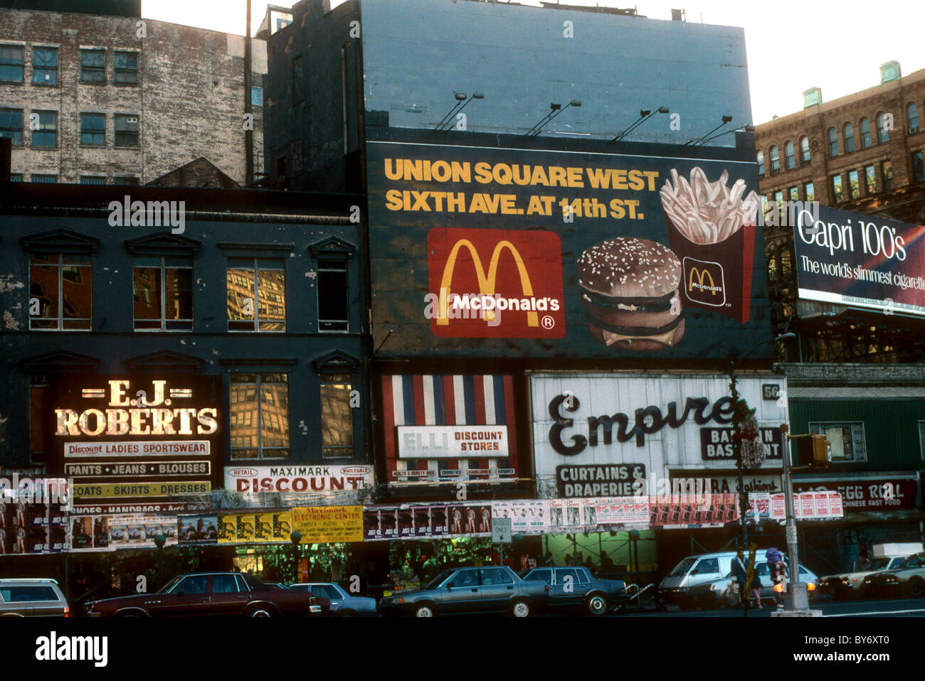 Union Square on the south side, showing East 14th Street between Fourth ...