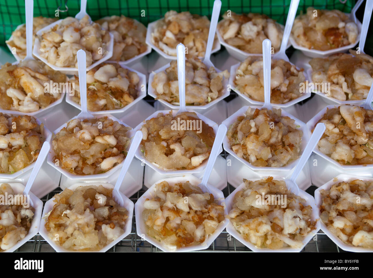 Fried Octopus Roe on sale at Food Stall Chatuchak Market Bangkok ...