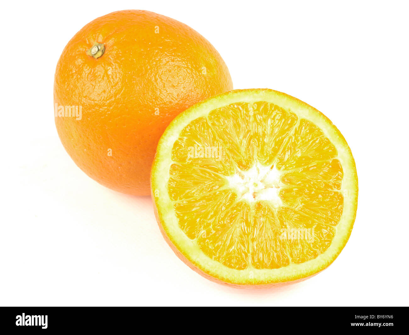 Fresh orange citrus fruit half healthy snack hi-res stock photography ...