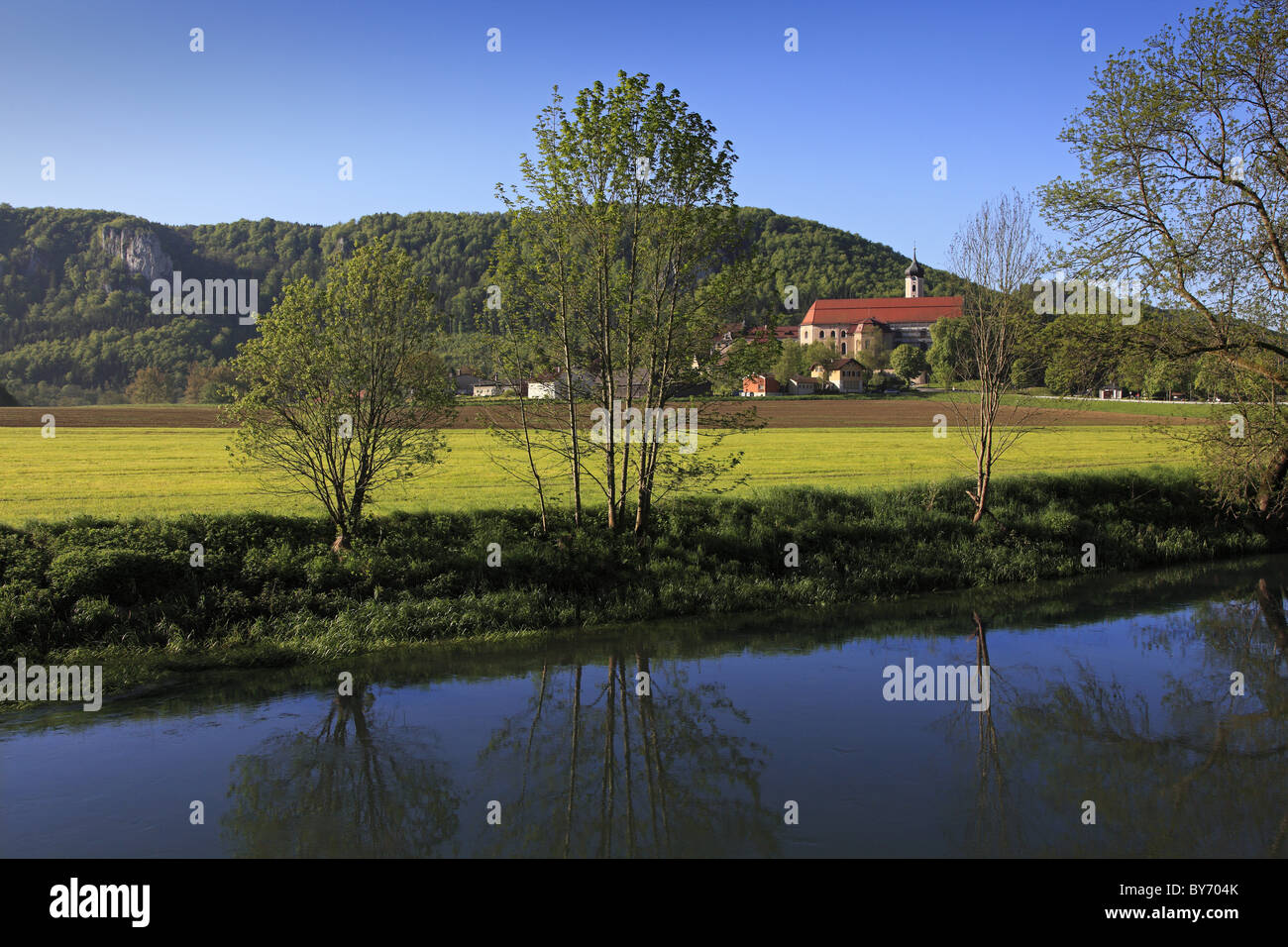 Beuron monastery, Upper Danube nature park, Danube river, Baden ...