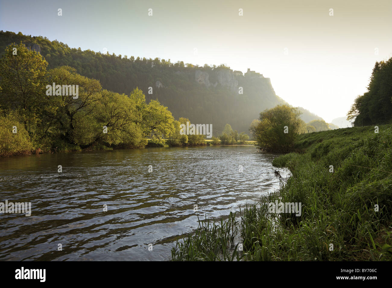 Werenwag castle, Upper Danube nature park, Danube river, Baden ...