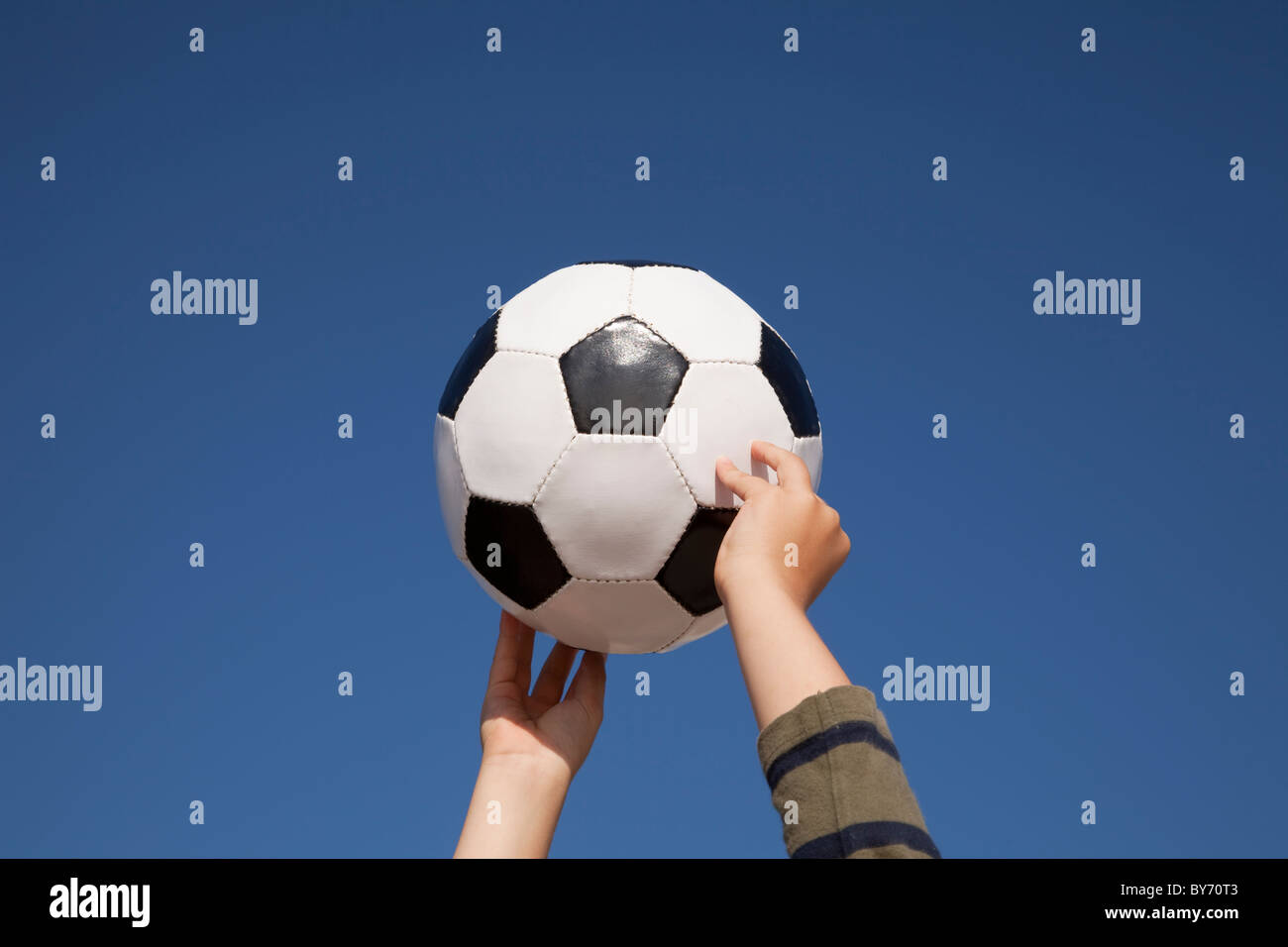 Soccer ball hands hi-res stock photography and images - Alamy