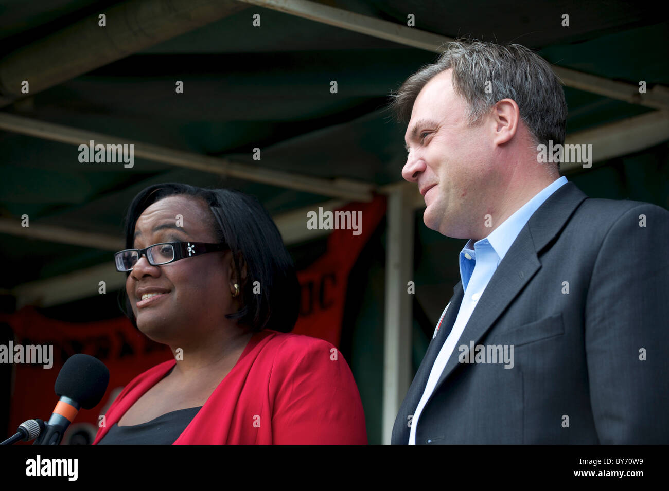 Dianne Abbott MP and Ed Balls MP Stock Photo - Alamy