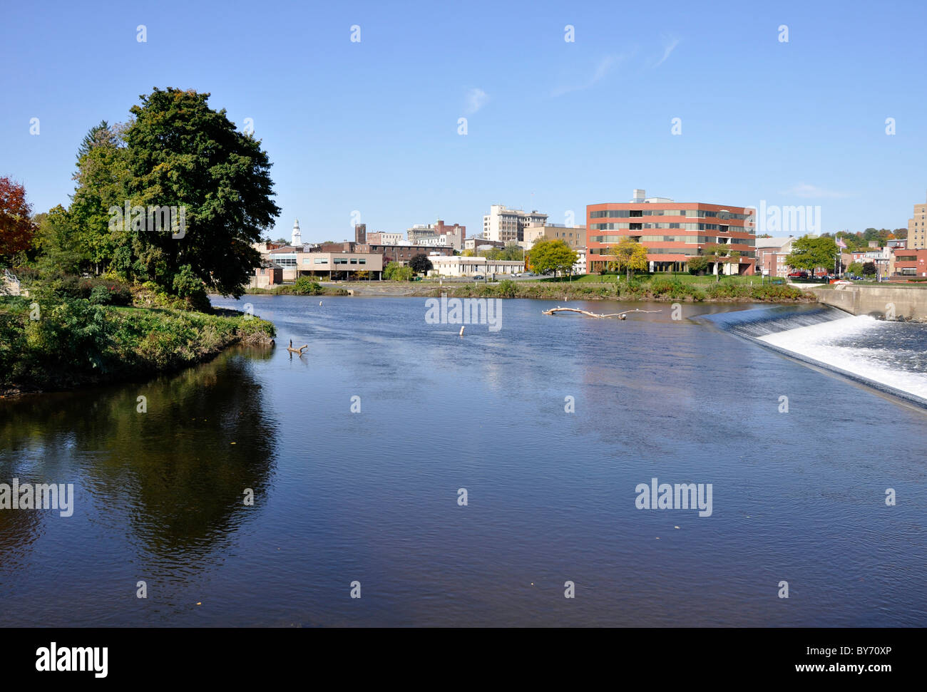 View of the historic city of Easton, Pennsylvania. The city is located ...
