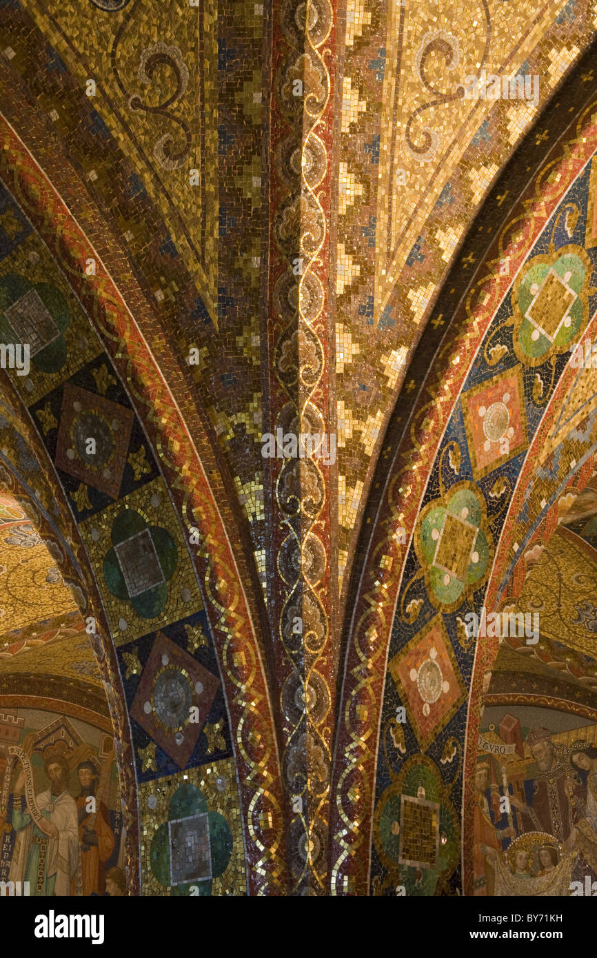 Mosaic in Elisabethkemenate Elizabeth bower in Wartburg medieval castle ...