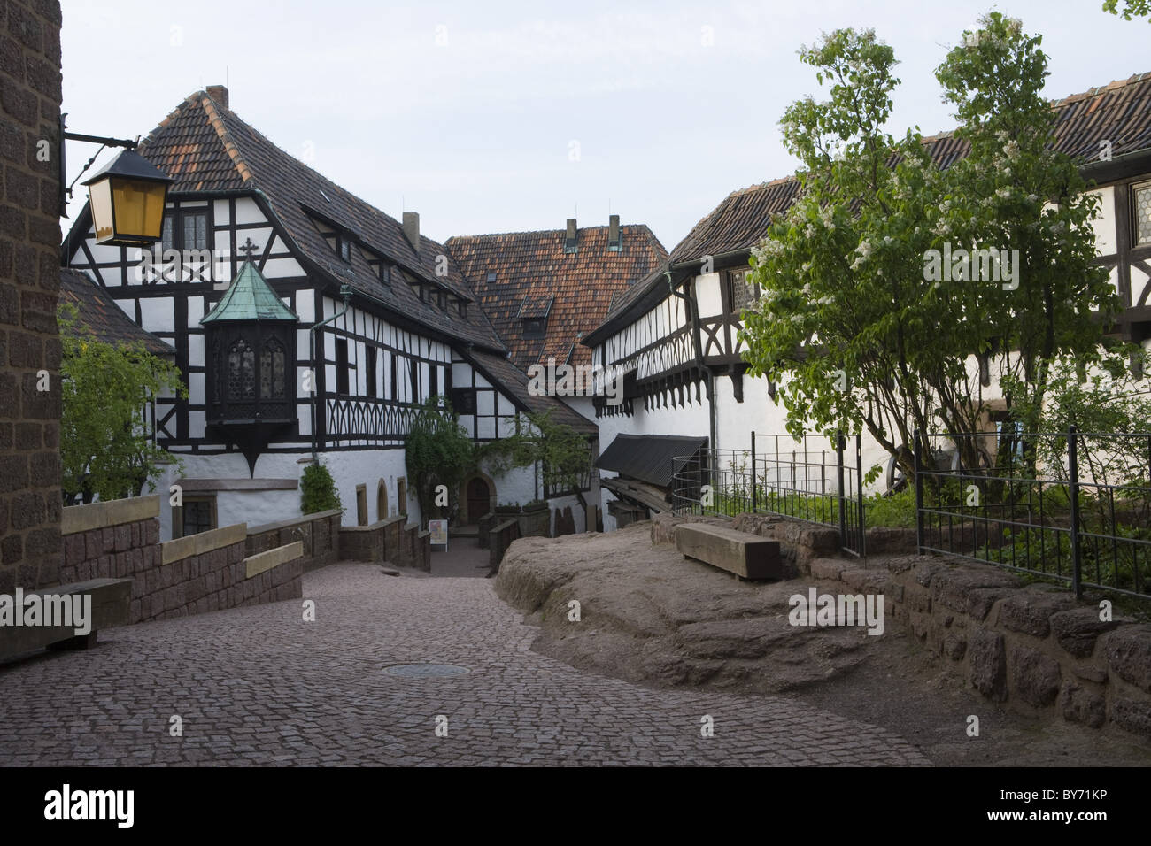 Courtyard of Wartburg medieval castle, Eisenach, Thuringia, Germany ...